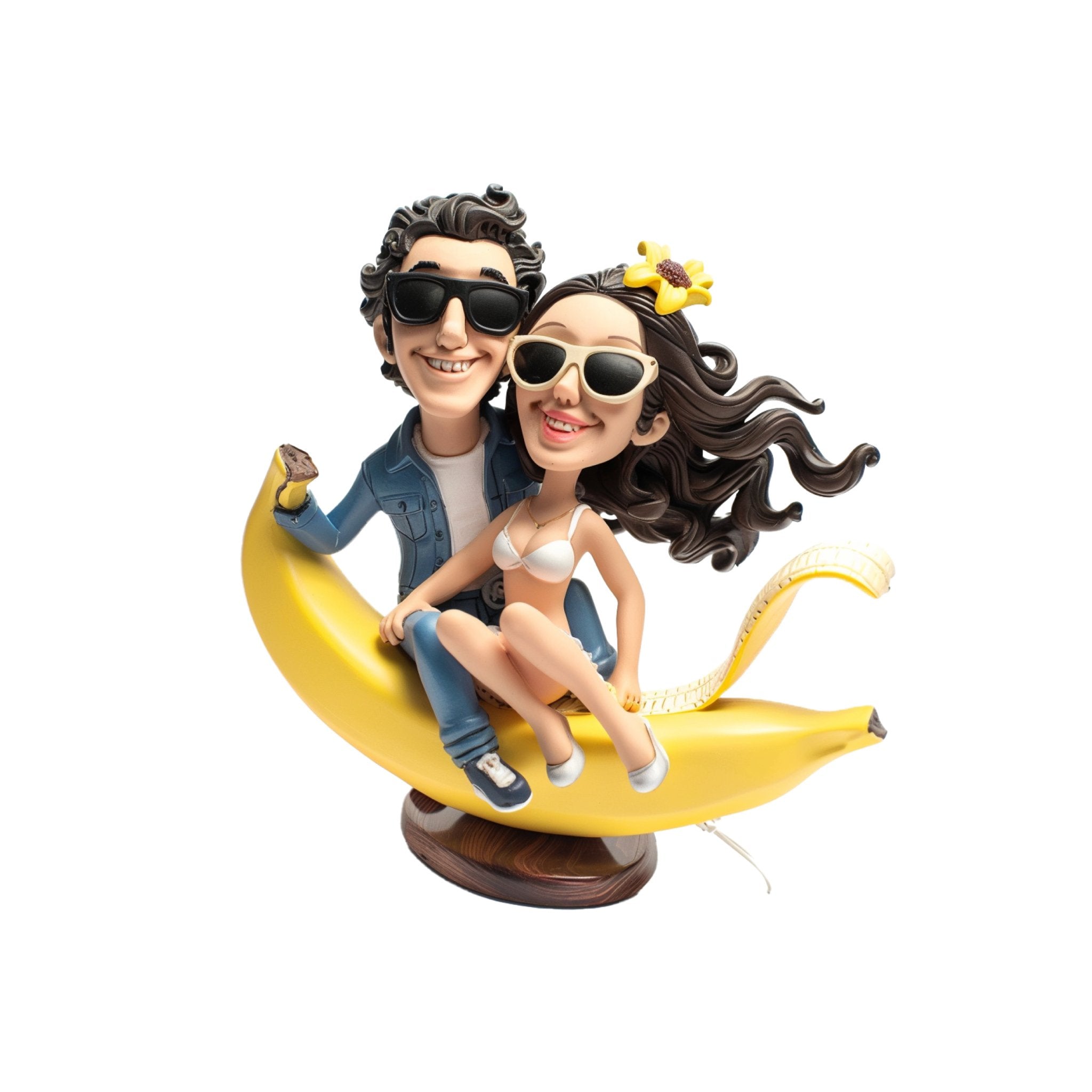 Customizable couple Bobblehead handmade with photo for anniversary gift ...