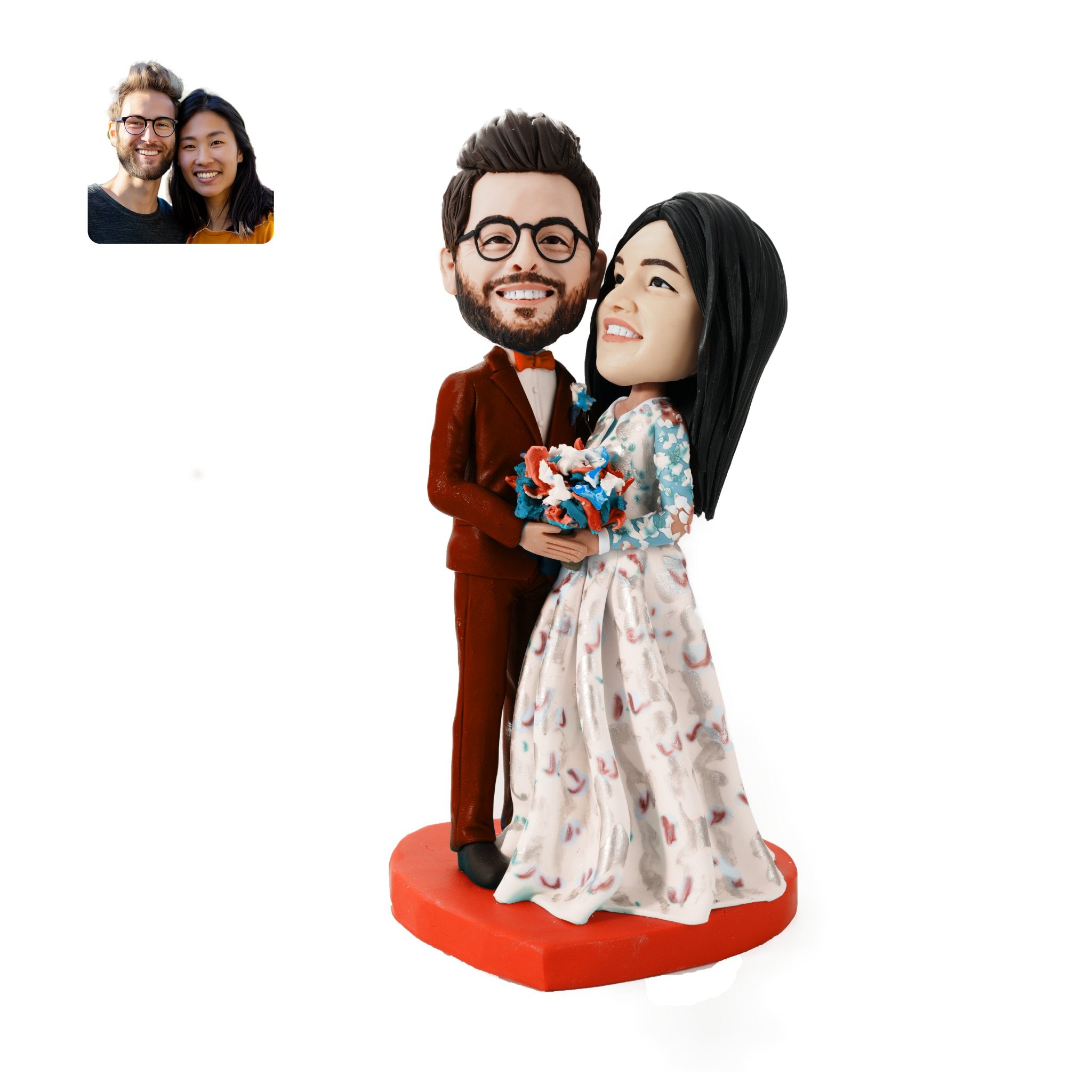 Custom couple Bobblehead handmade with photo for couple – OOOMG