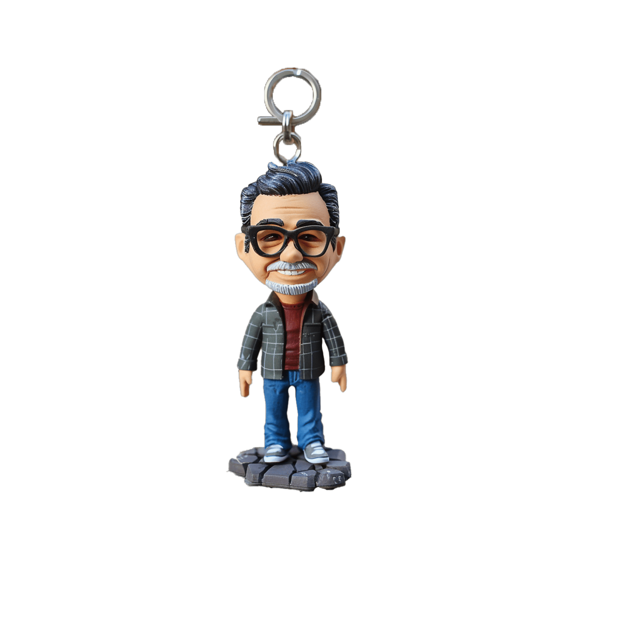 【HANDCRAFTED POPS] Customizable single keychain Bobblehead handmade wi ...