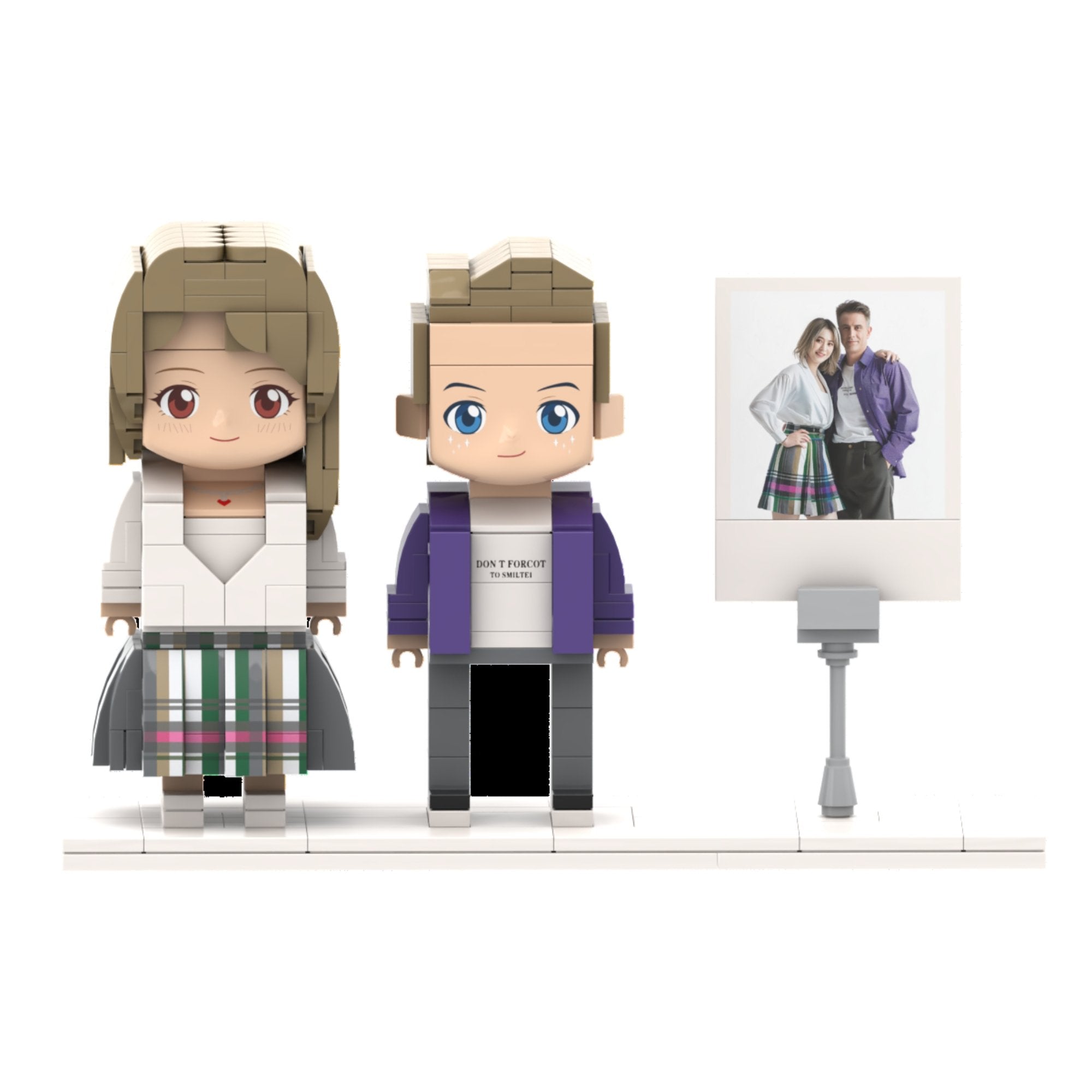 Full Body photo customizable Creative Gift Couple Brick Figures with ...