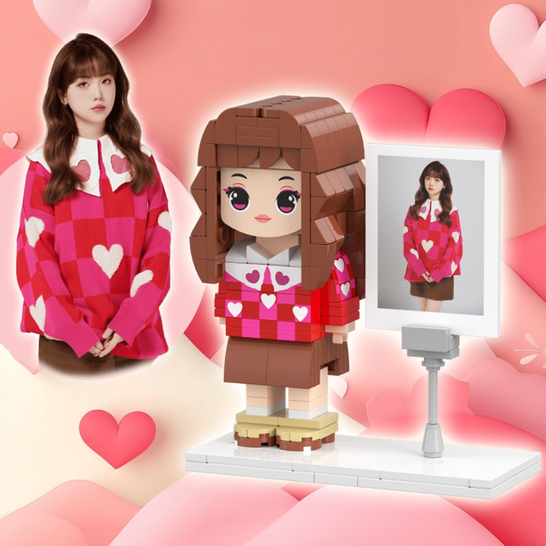 Photo Custom Single Brick Figure for Girlfriend with Photo Frame – OOOMG