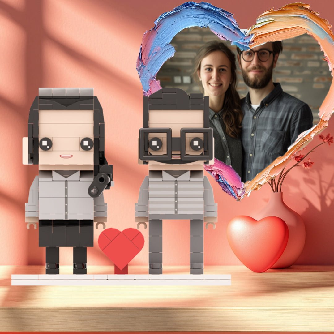 Full Body photo customizable DIY Gift Couple Brick Figures for couple's ...